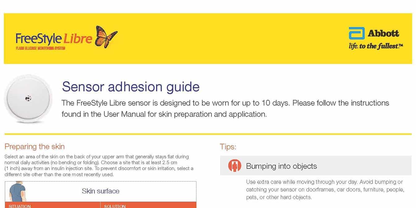 FreeStyle Libre Adhesion Guide for Canada and United States